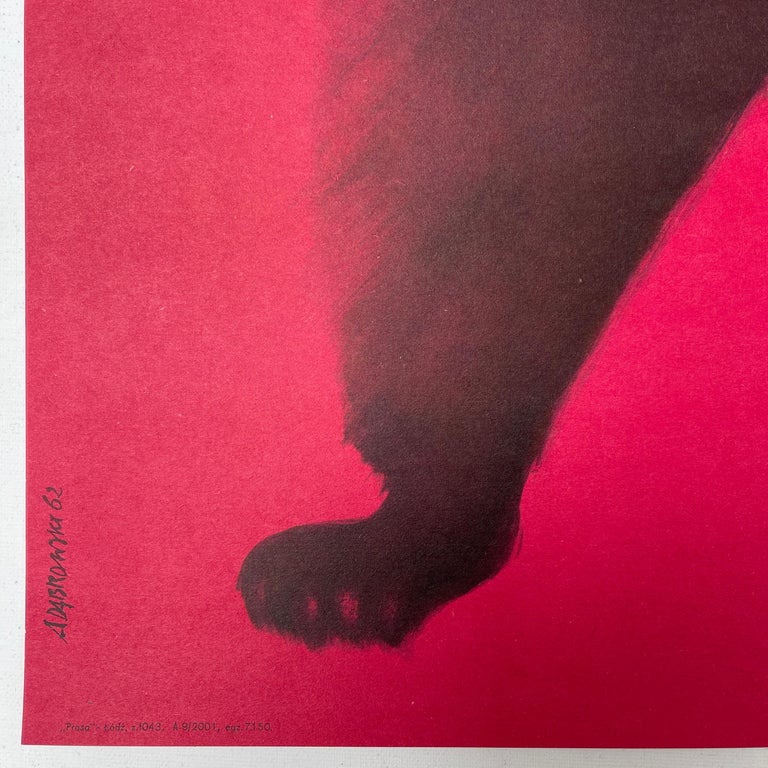 Circus Boxing Bear by Andrzej Onegin-Dabrowski, 1962 Vintage Polish ...