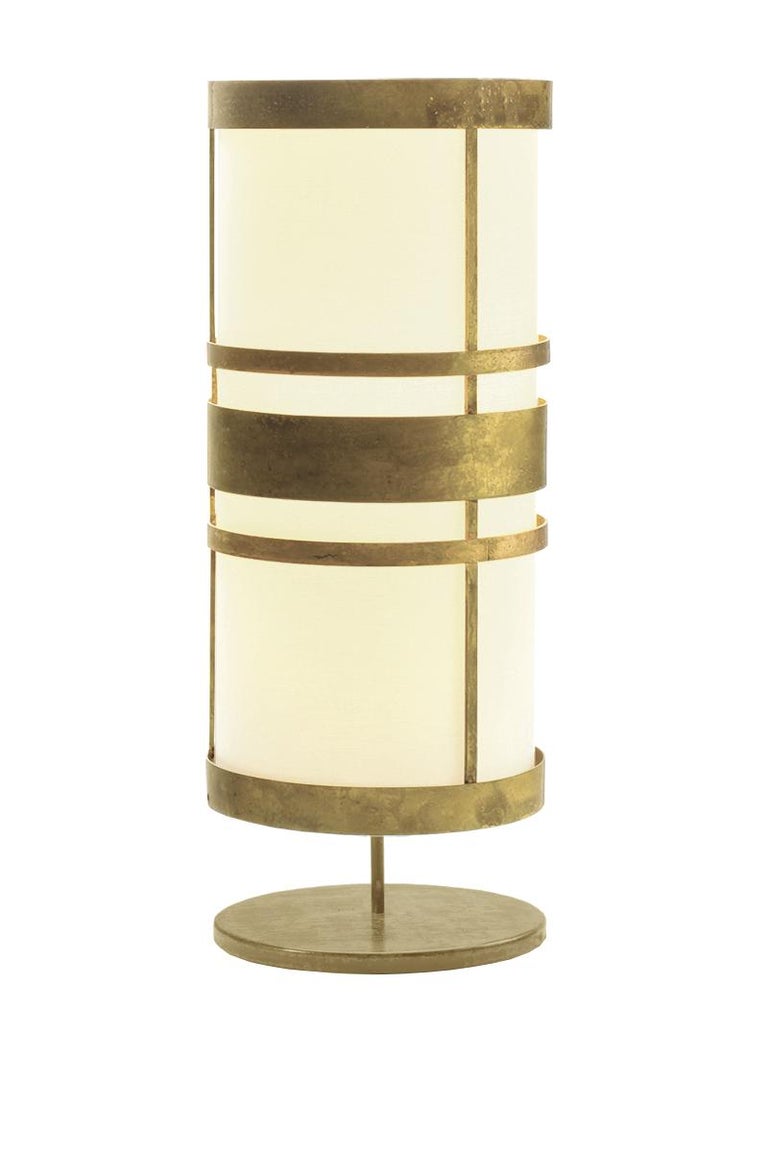 Contemporary Art Deco Inspired Circus Table Lamp Aged Brass For Sale at ...