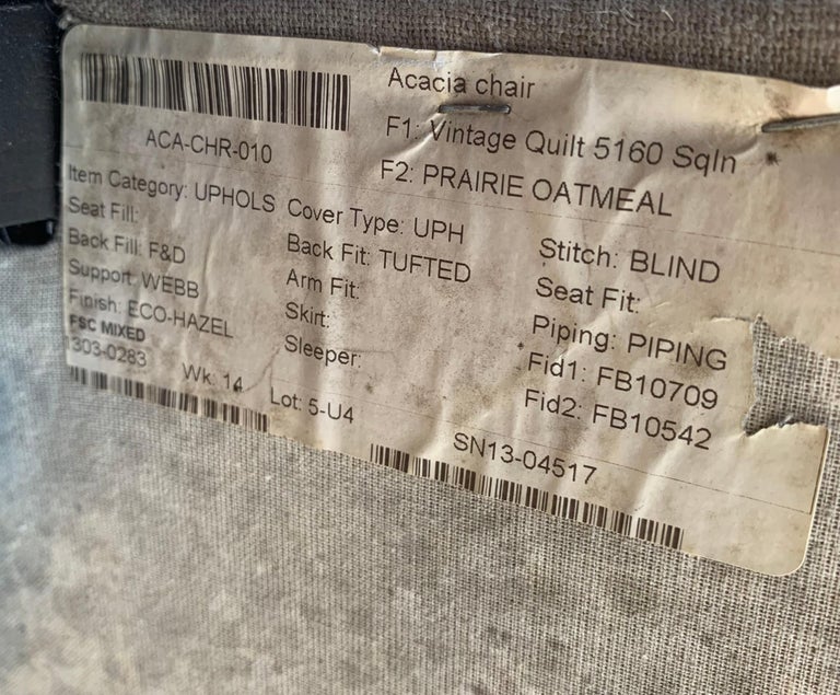 Cisco Brother's Acacia Lounge Chair in Vintage Quilt Upholstery at 1stDibs