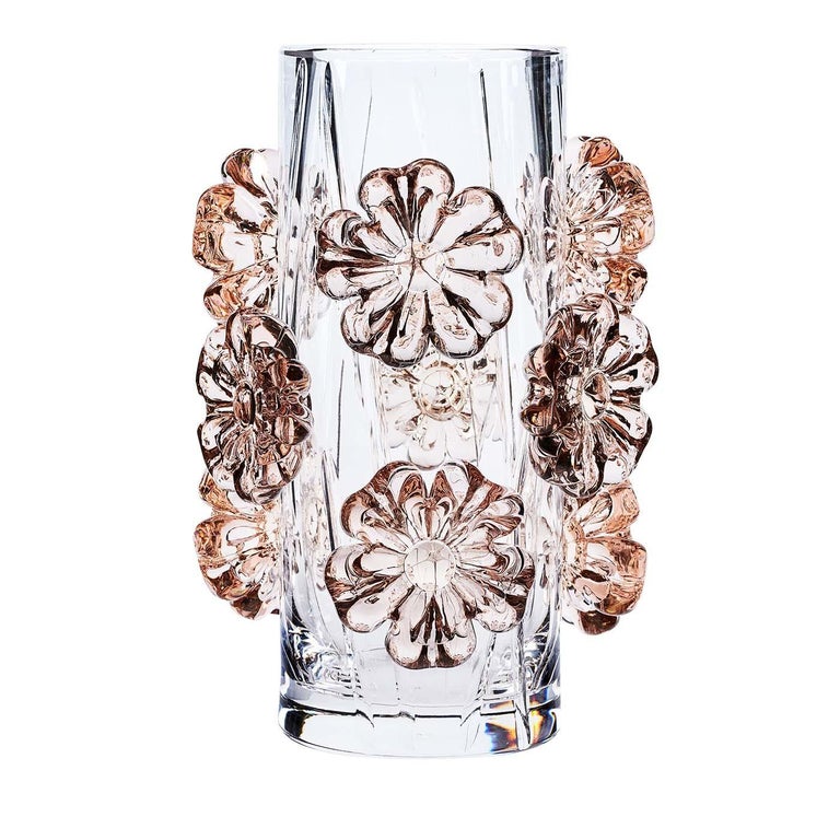 Cistus Tall Pink Flower Vase by Mario Cioni For Sale at 1stDibs