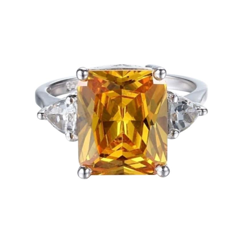 Large Scale Retro Period Citrine Ring at 1stDibs