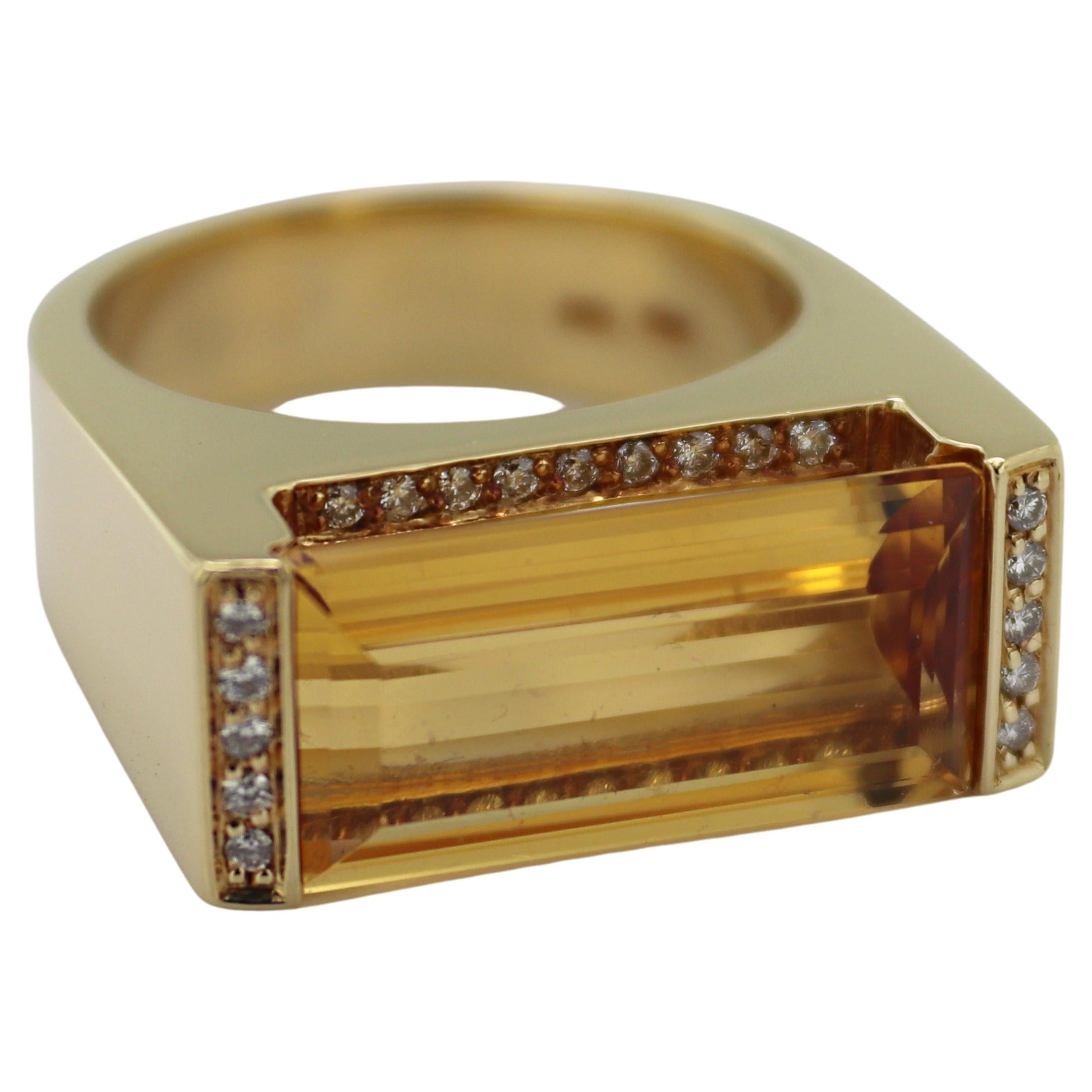 Ice Diamond Gold Ring at 1stDibs
