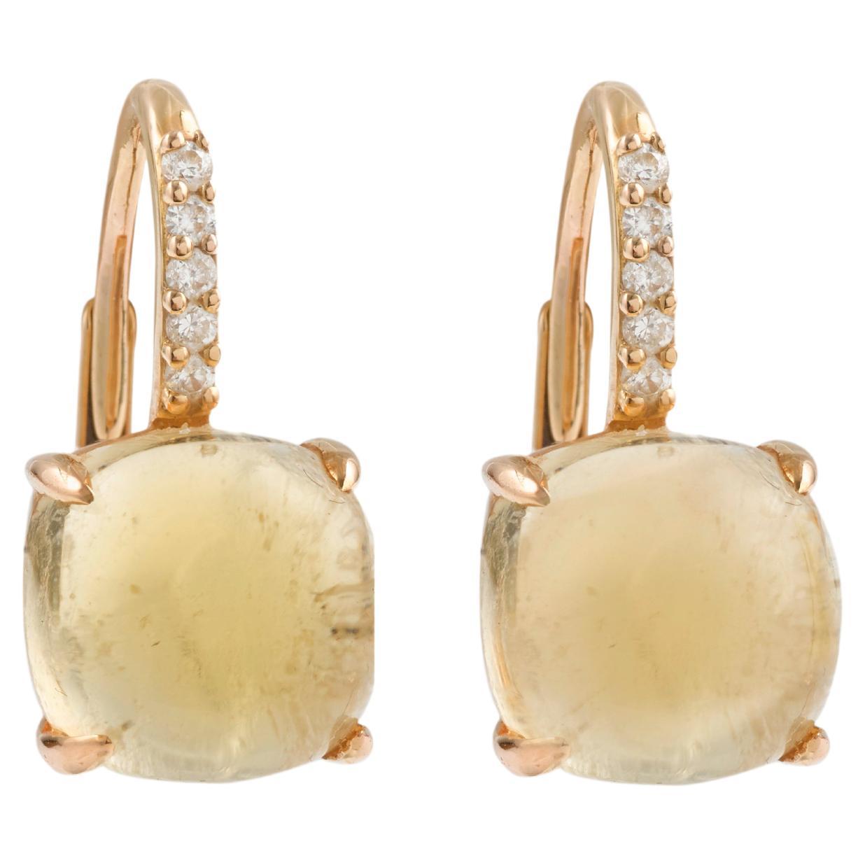 10.50 CT Citrine and 0.78 CT Diamonds in 18K Yellow Gold Teardrop ...