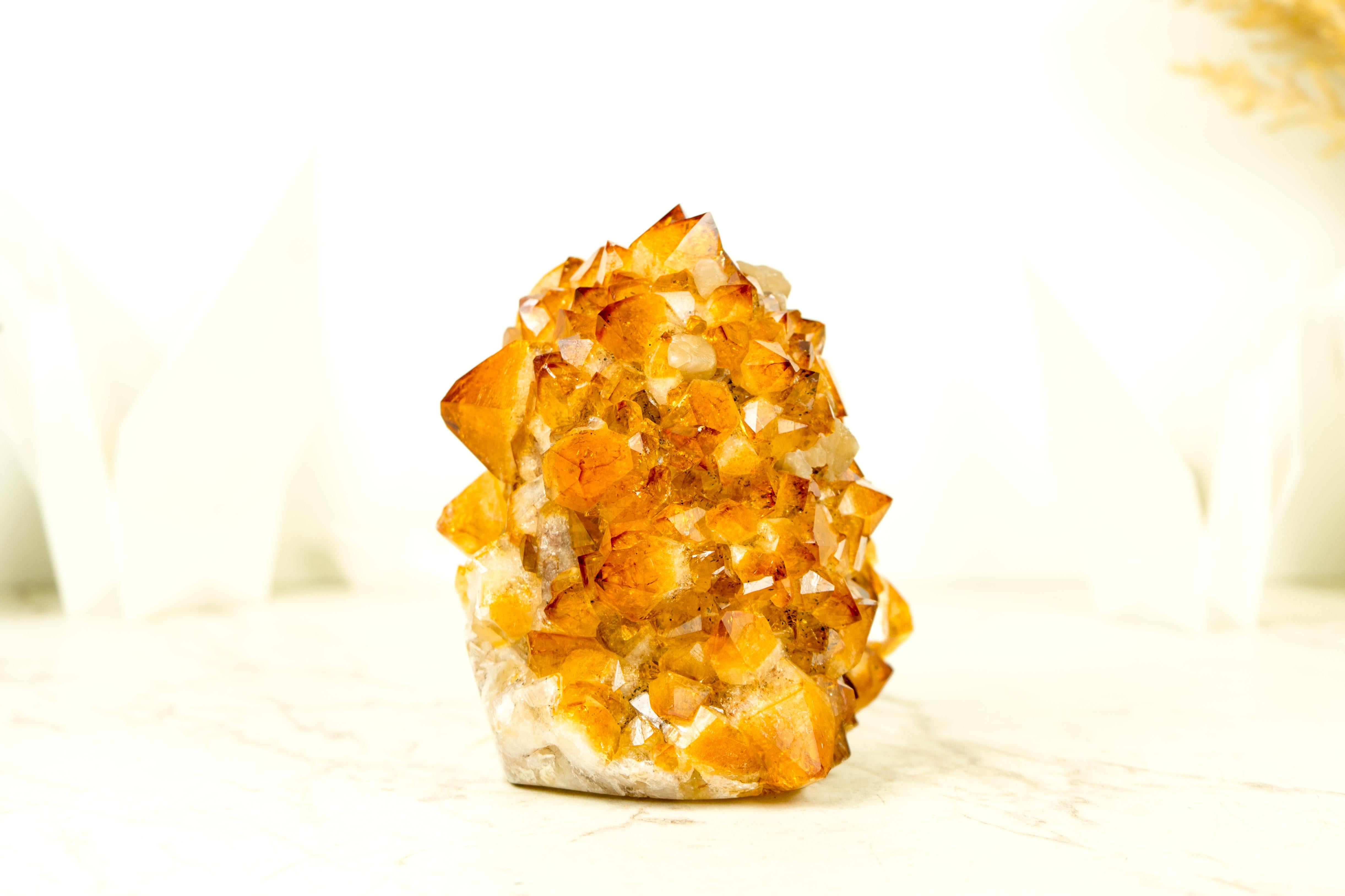 Citrine Flower Rosette Cluster with AAA Golden Orange Druzy For Sale at ...