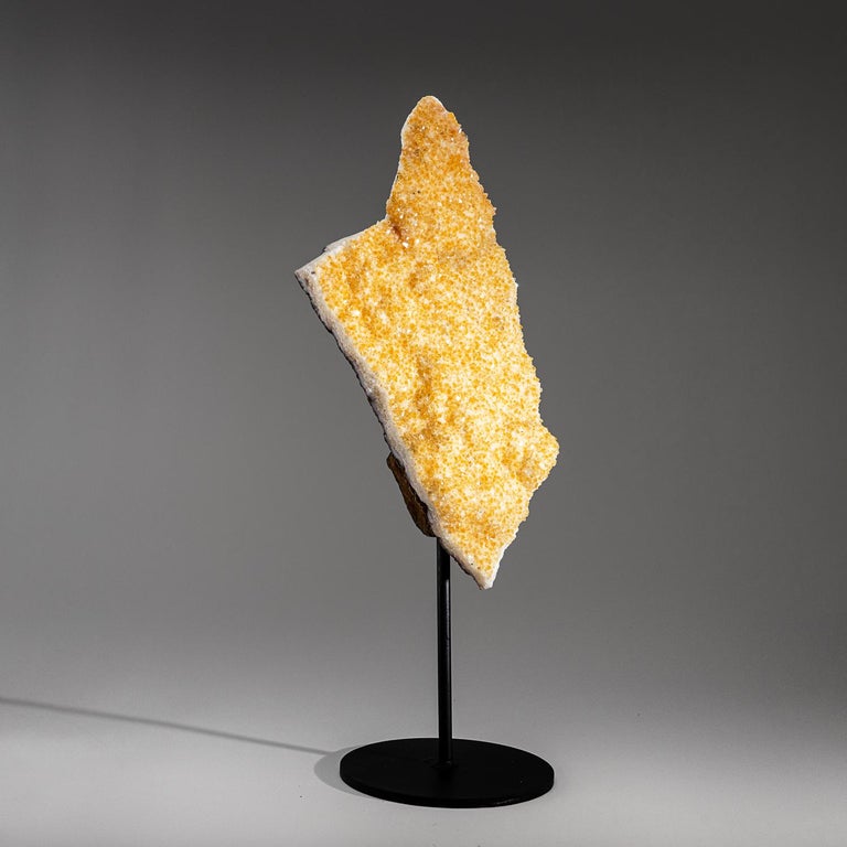 Citrine Quartz Crystal Cluster on Metal Stand For Sale at 1stDibs