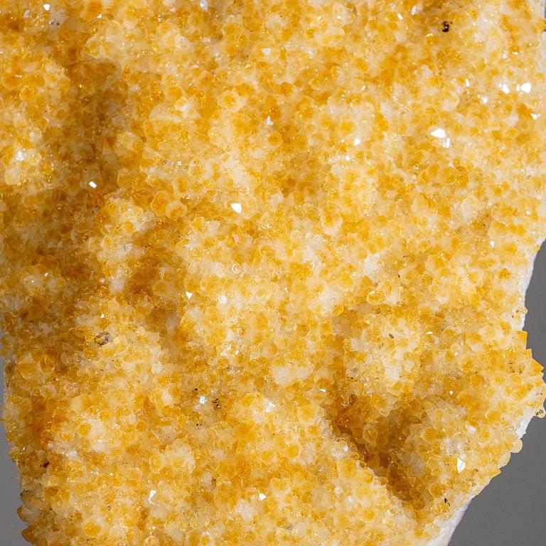 Citrine Quartz Crystal Cluster on Metal Stand For Sale at 1stDibs