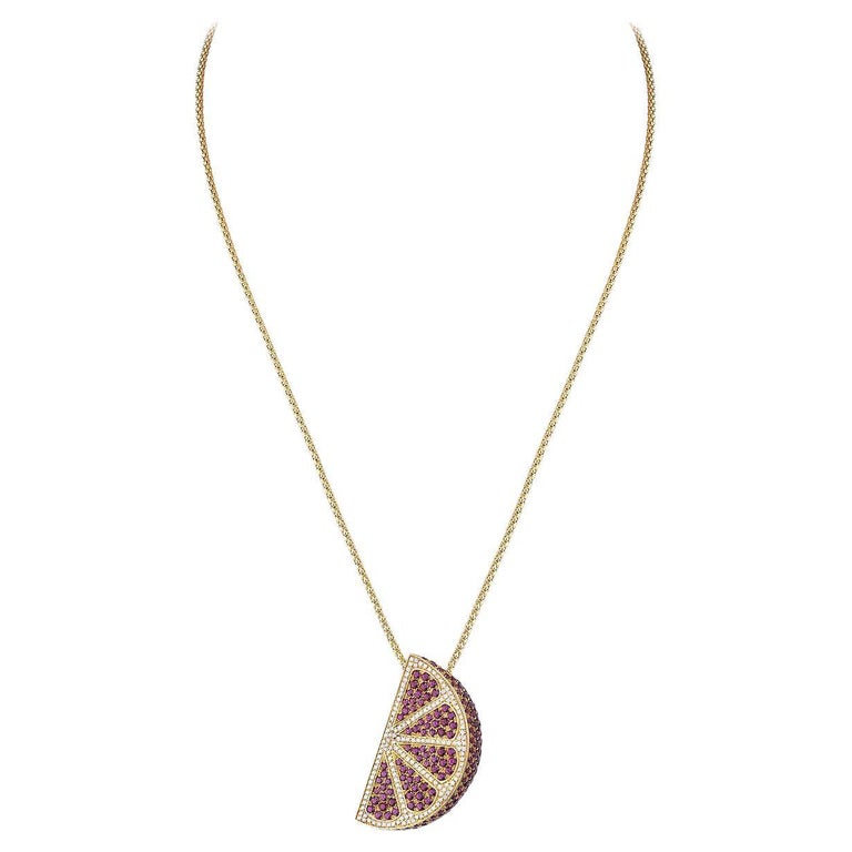 Citrus Pendant Necklace For Sale at 1stDibs