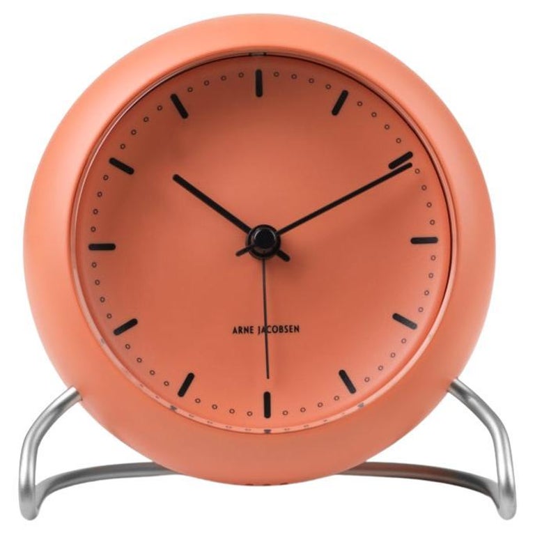 City Hall Table Clock, Pale Orange For Sale at 1stDibs