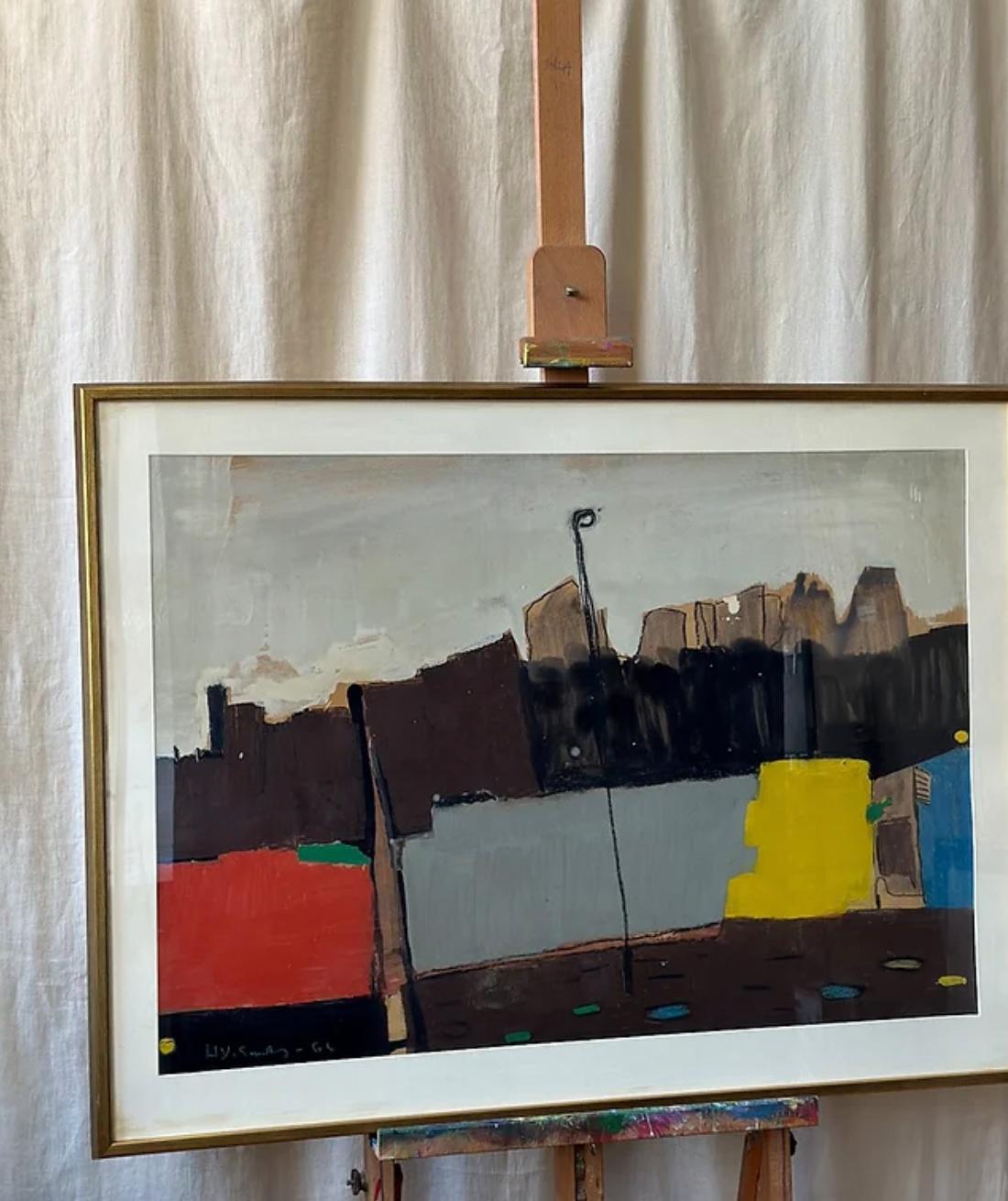 City Motif Painting, By Hans-Walter Sundberg, Signed HV. Sundberg ...