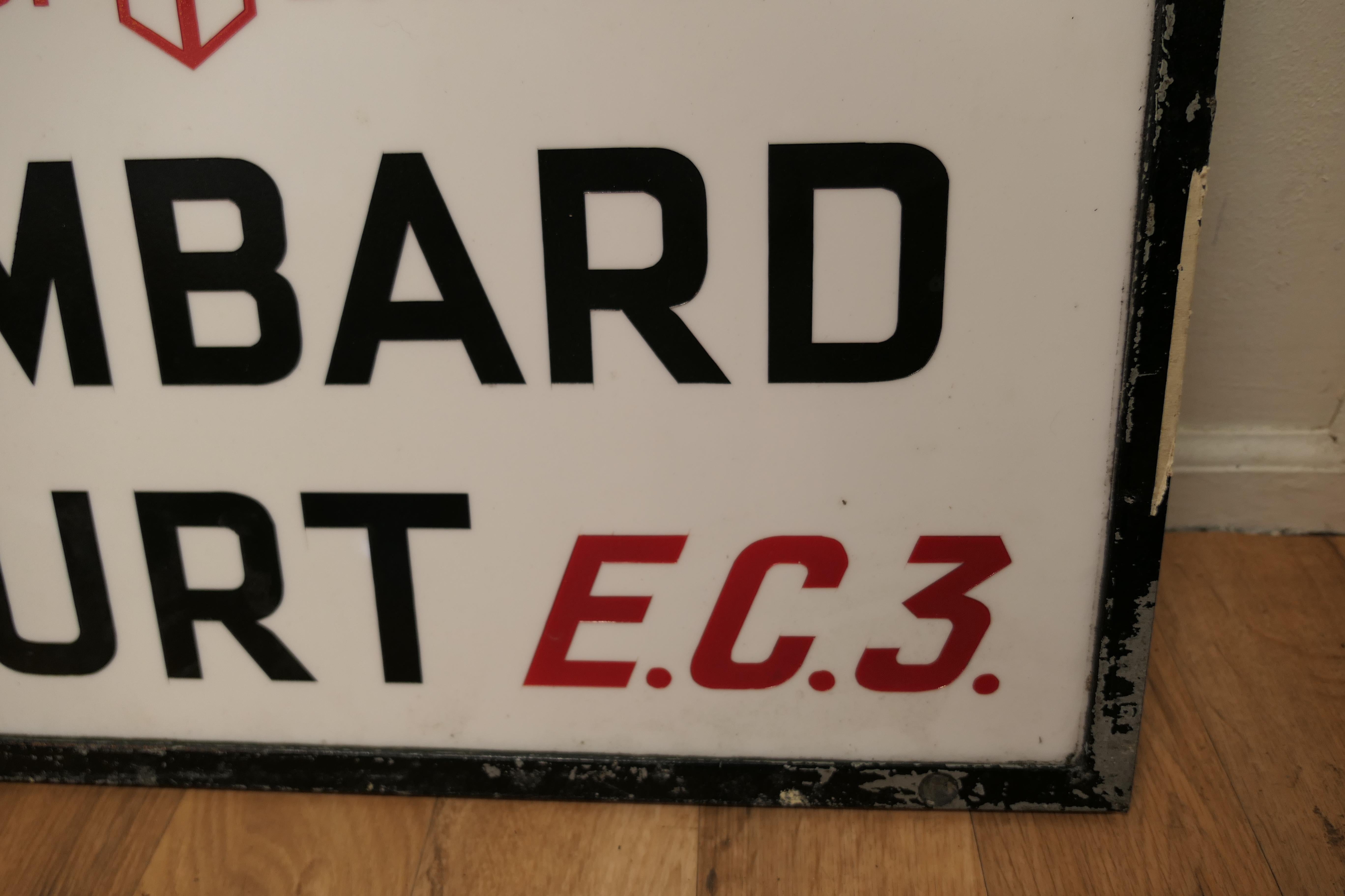 City of London Glass Edwardian Street Sign, Lombard Court E.C.3 at ...