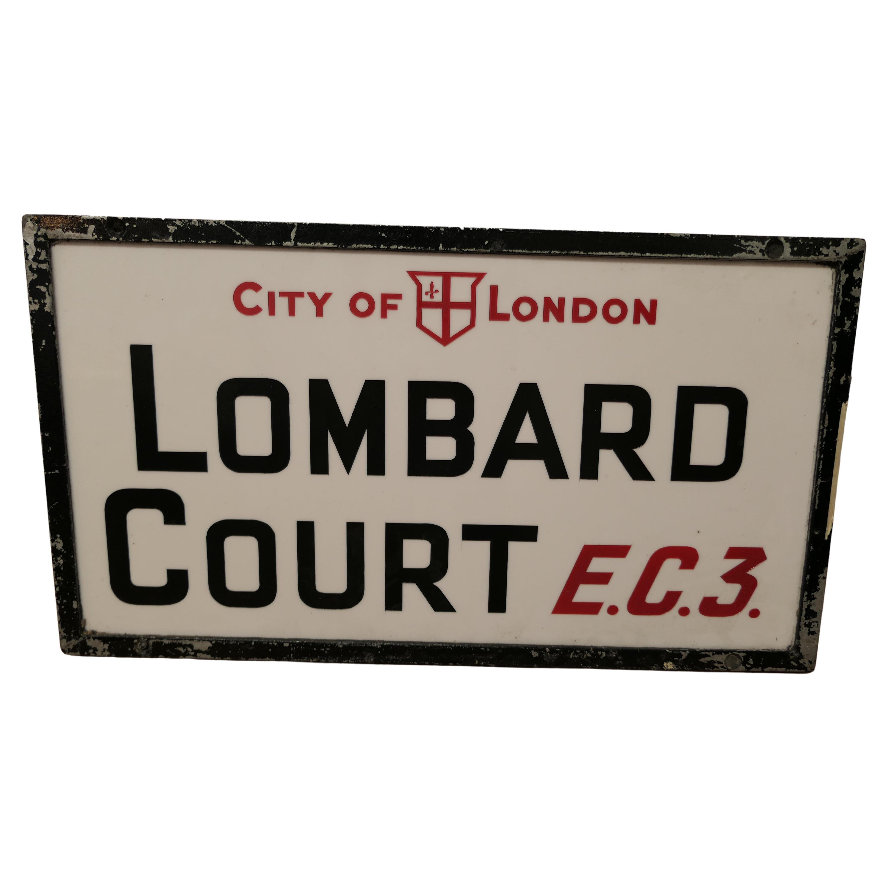 City of London Glass Edwardian Street Sign, Lombard Court E.C.3 at ...