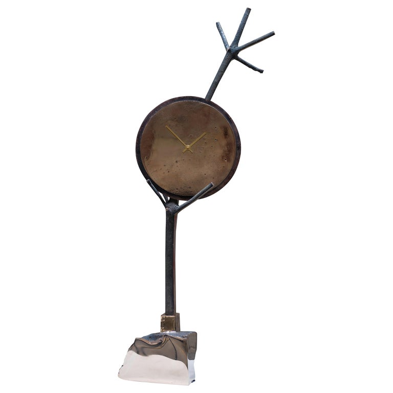 Civilized Primitives Clock For Sale at 1stDibs