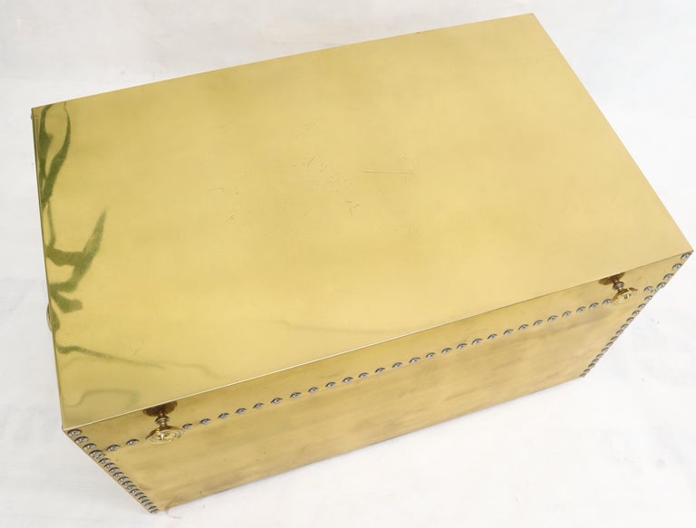 Clad Brass Studded Hope Chest Trunk Campaign Style at 1stDibs | brass ...