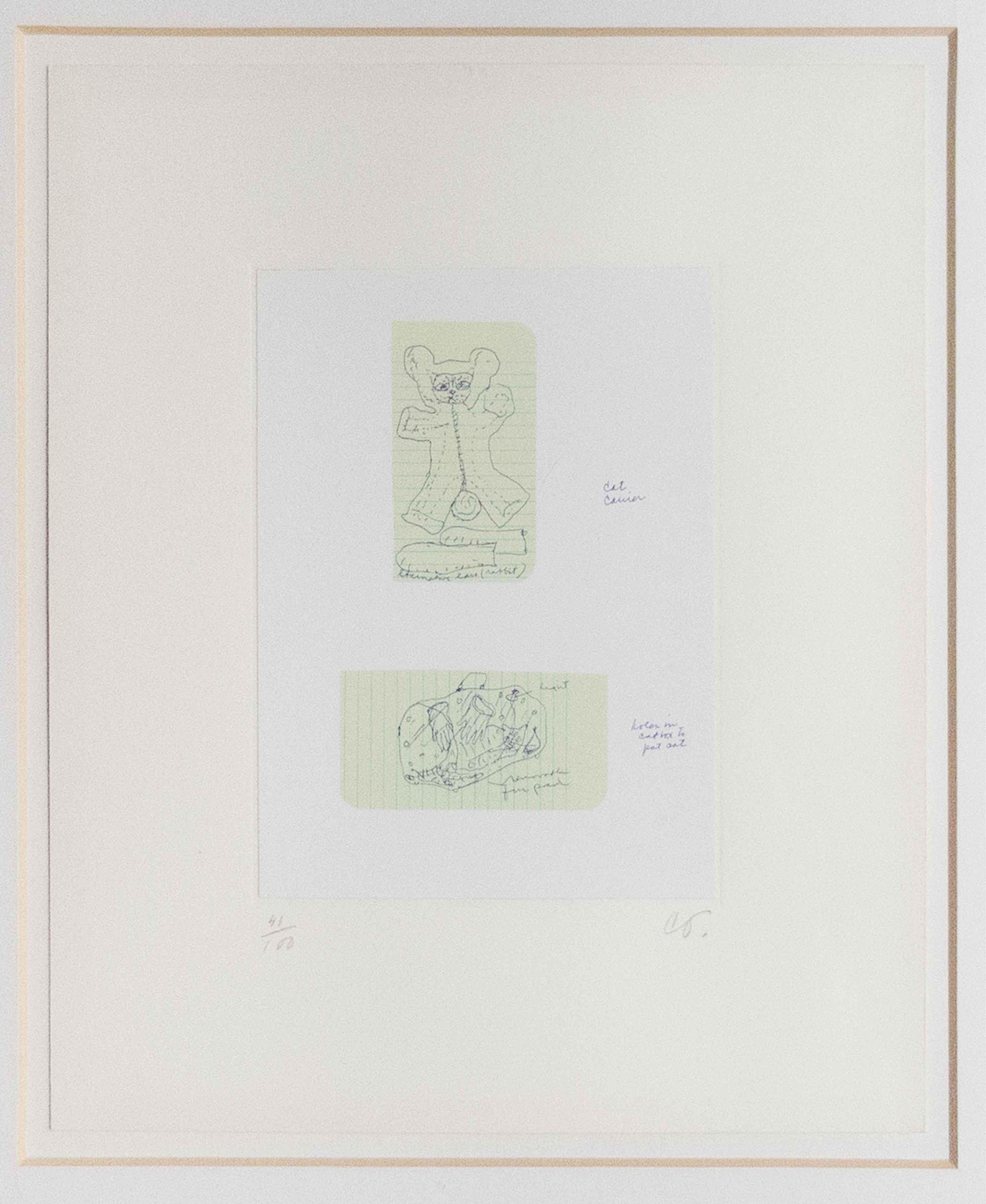 Claes Oldenburg - Designs for a Cat Carrier, Provincetown, 1960 ...