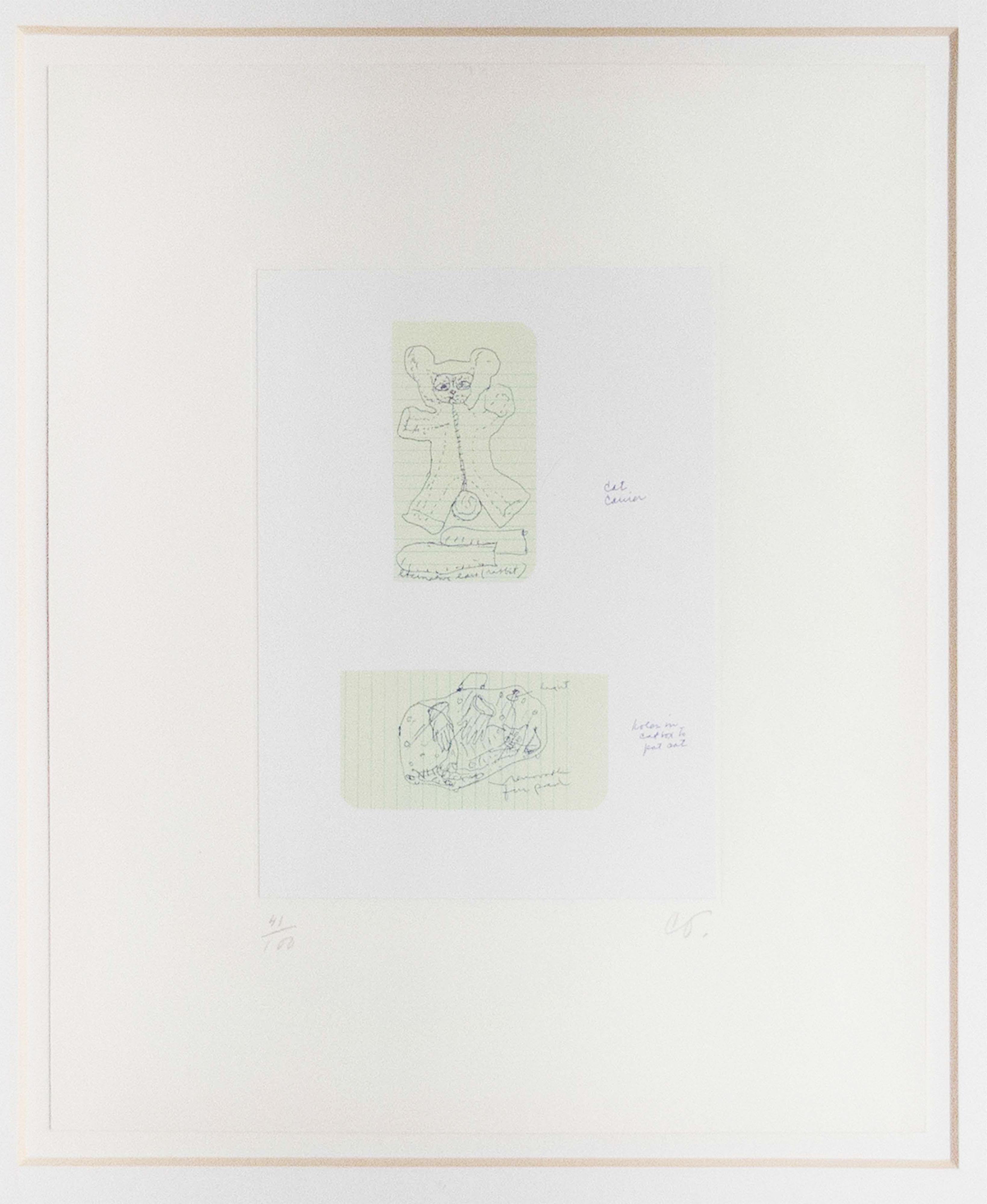 Claes Oldenburg - Designs for a Cat Carrier, Provincetown, 1960 ...