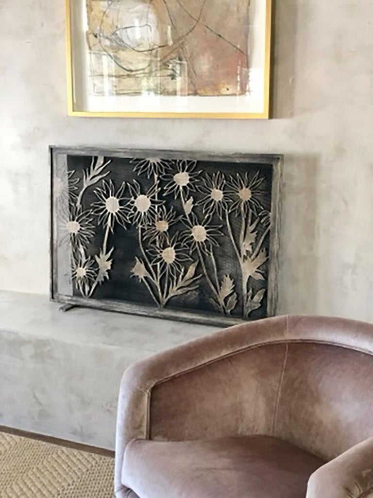 Claire Crowe, Summer Field Fireplace Screen, Ready to Ship For Sale at ...