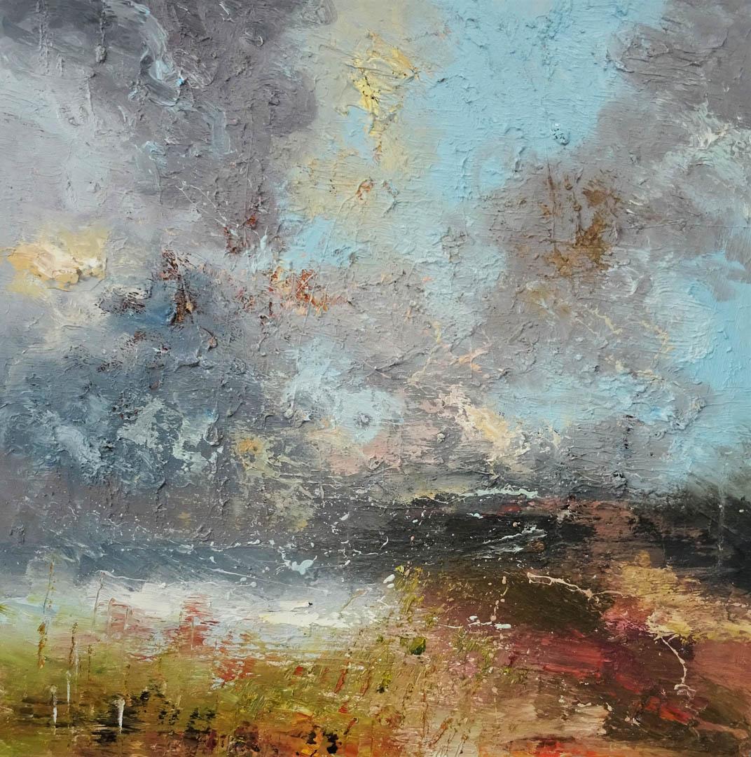 Claire Wiltsher - Summer Cloud Burst - contemporary abstract landscape ...