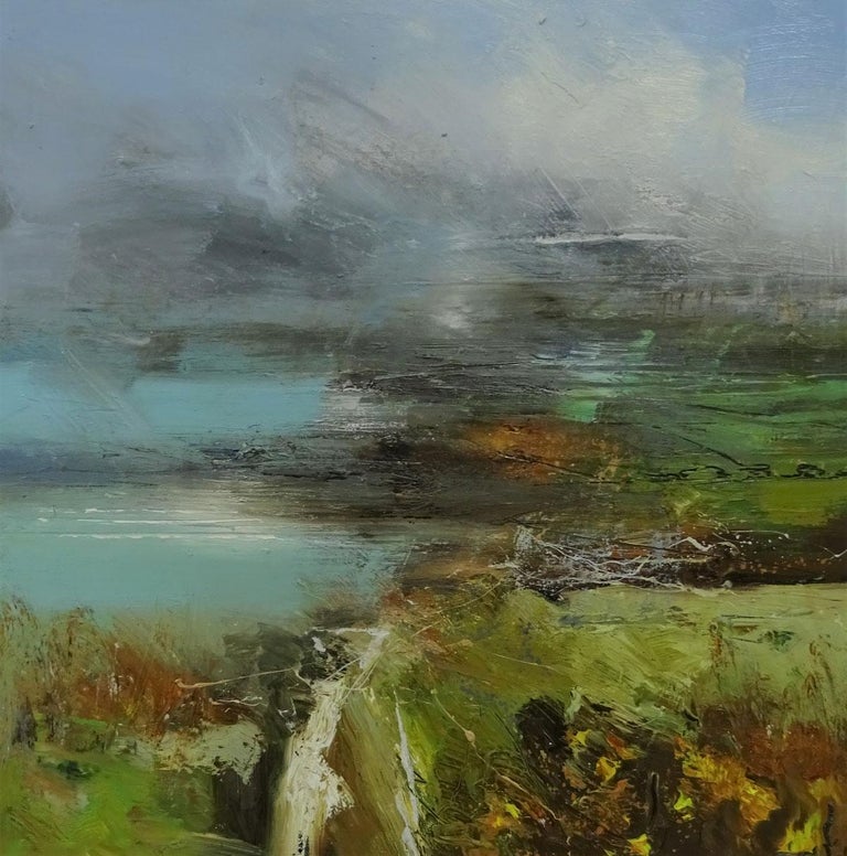 Claire Wiltsher - Welsh Roots II - contemporary oil abstract landscape ...