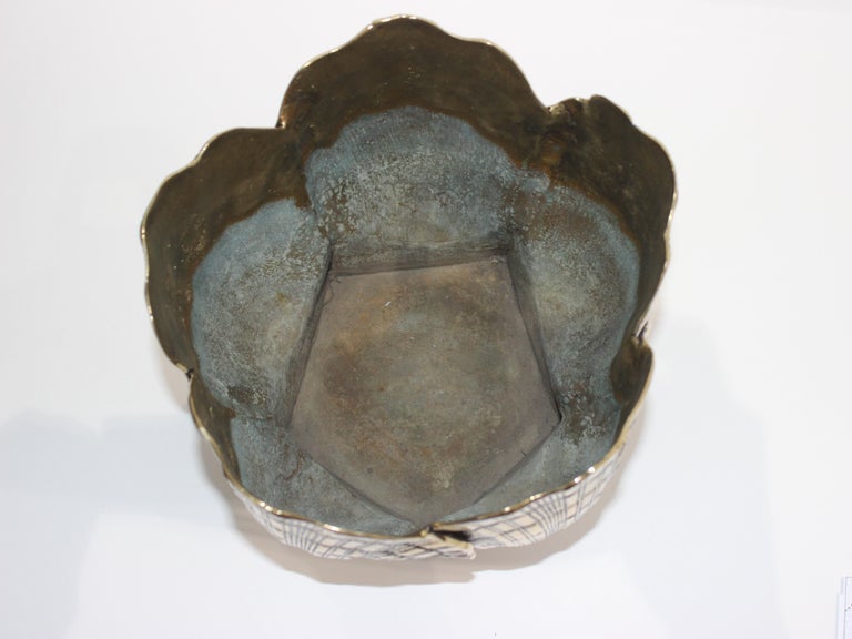 Clam Shell Polished Brass Cachepot or Ice Bucket at 1stDibs