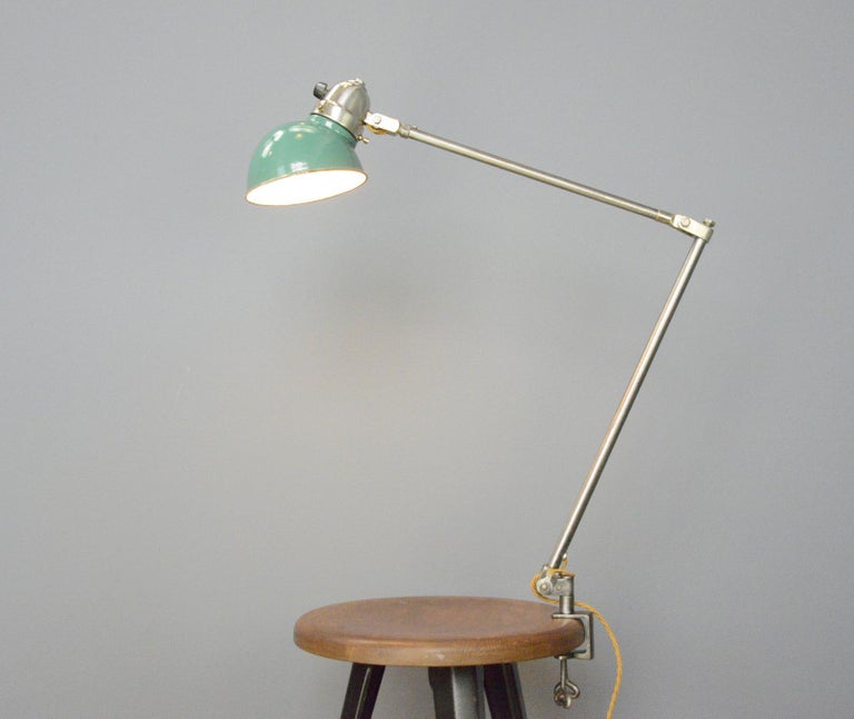 Clamp on Table Lamp by Karl Pfisterer circa 1920s For Sale at 1stDibs