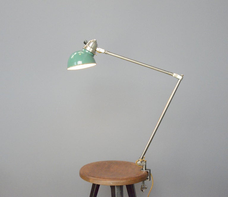 Clamp on Table Lamp by Karl Pfisterer circa 1920s For Sale at 1stDibs