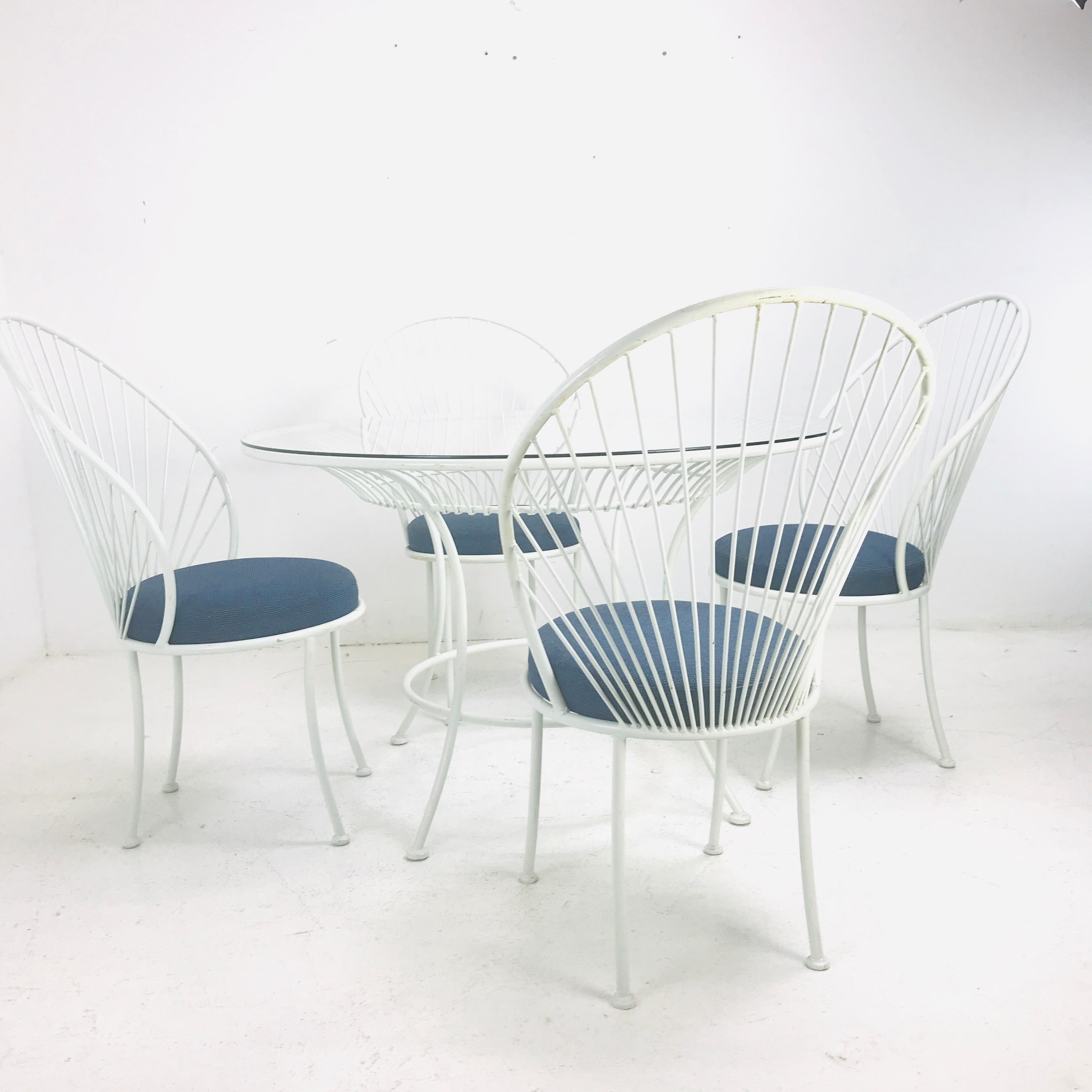 Clamshell Patio Set in Style of Salterini at 1stDibs
