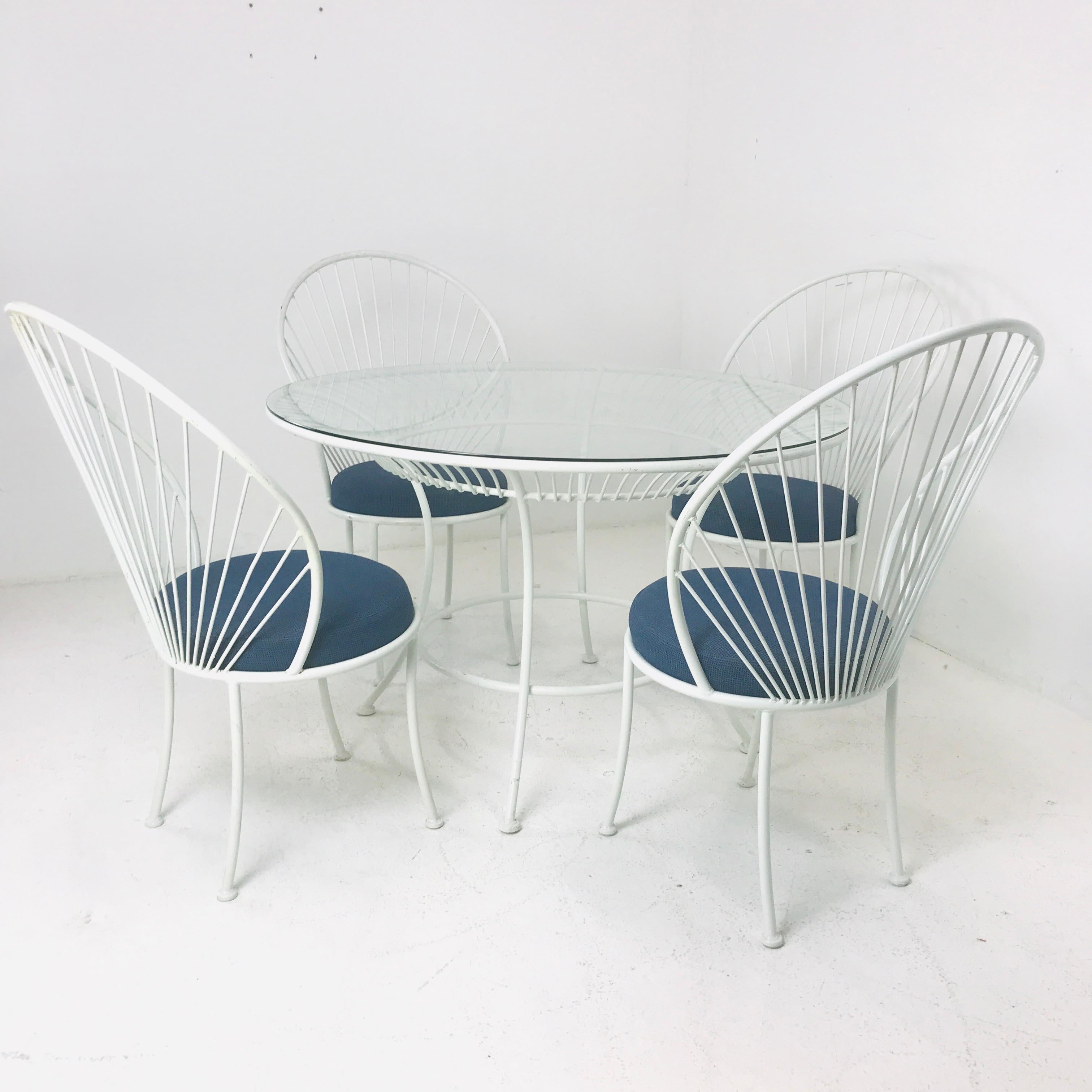 Clamshell Patio Set in Style of Salterini at 1stDibs