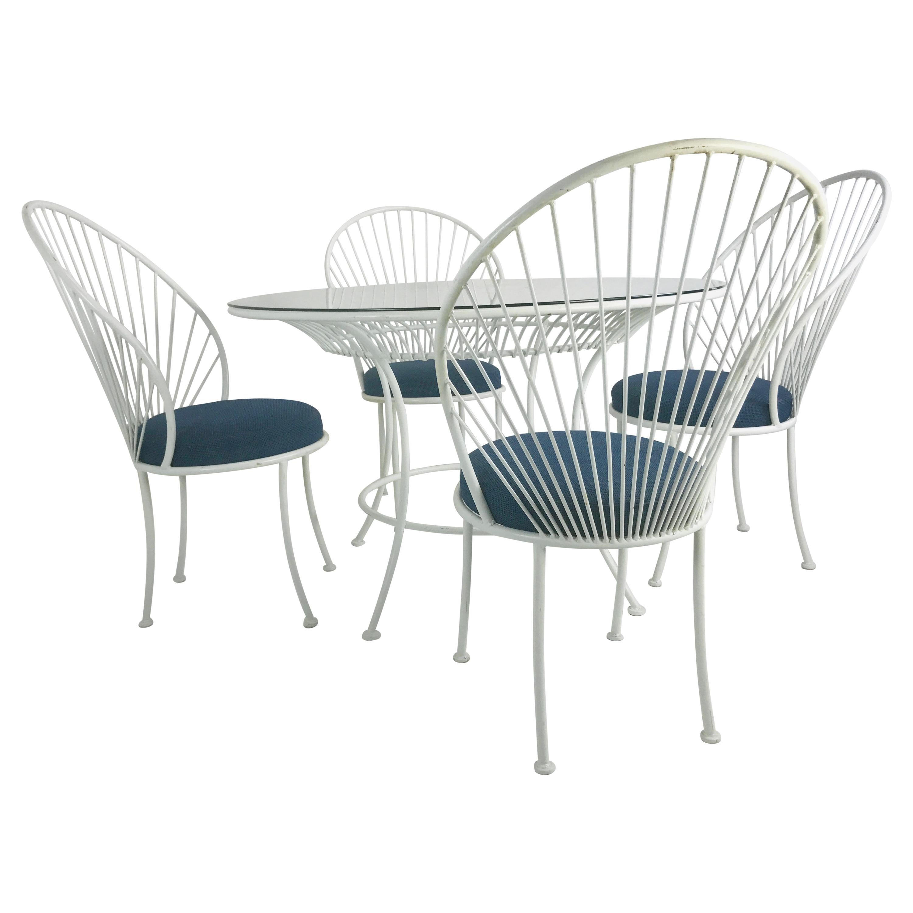 Clamshell Patio Set in Style of Salterini at 1stDibs