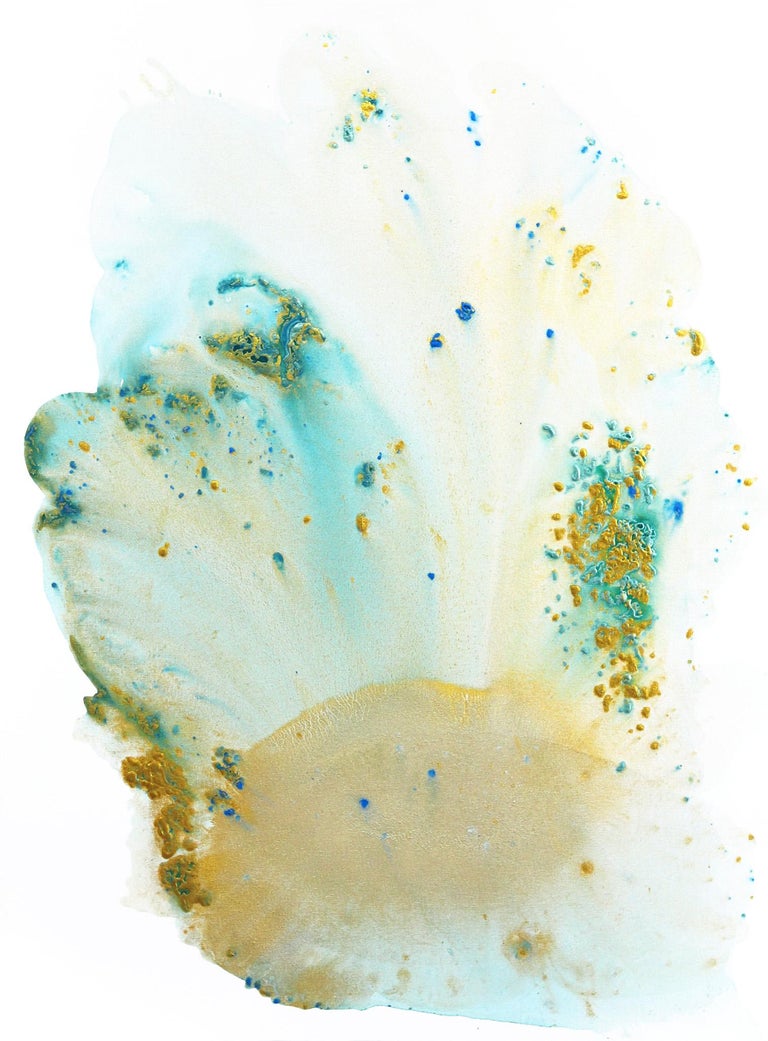 Clara Berta - Burst of Light - Textured Abstract Painting For Sale at 1stDibs