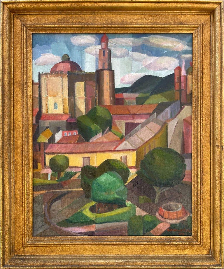 Clara Deike - View from Palace at Cortez, CUernavaca, Mexico, cubist ...