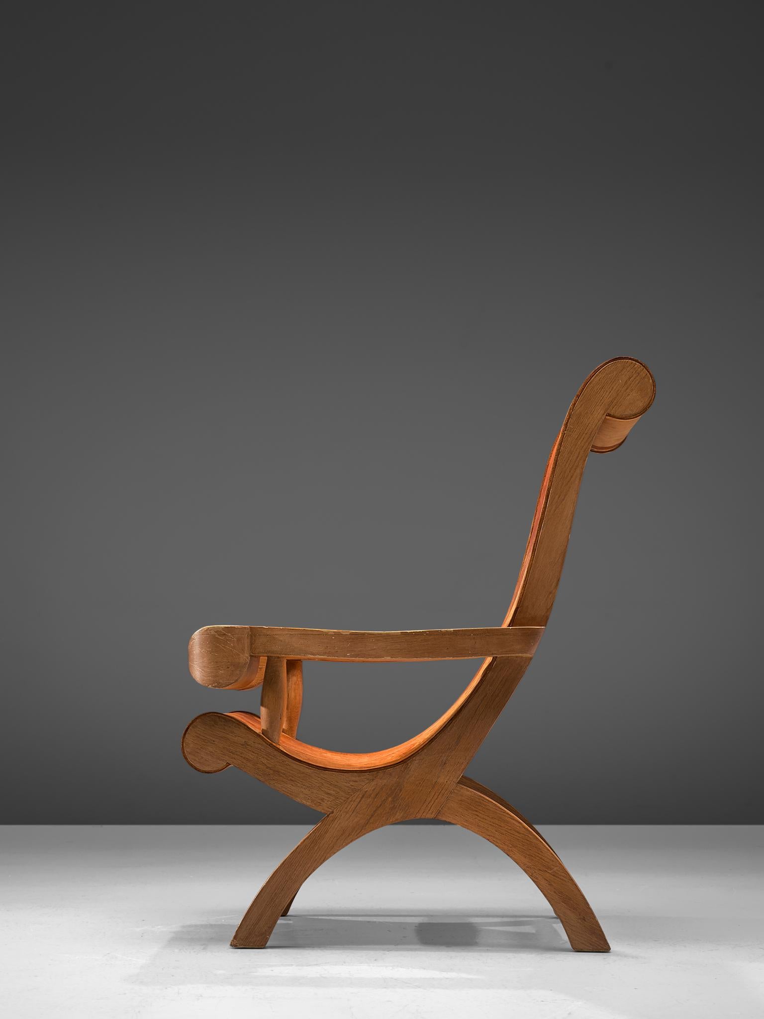 Clara Porset Butaque Lounge Chair in Cognac Leather For Sale at 1stDibs ...
