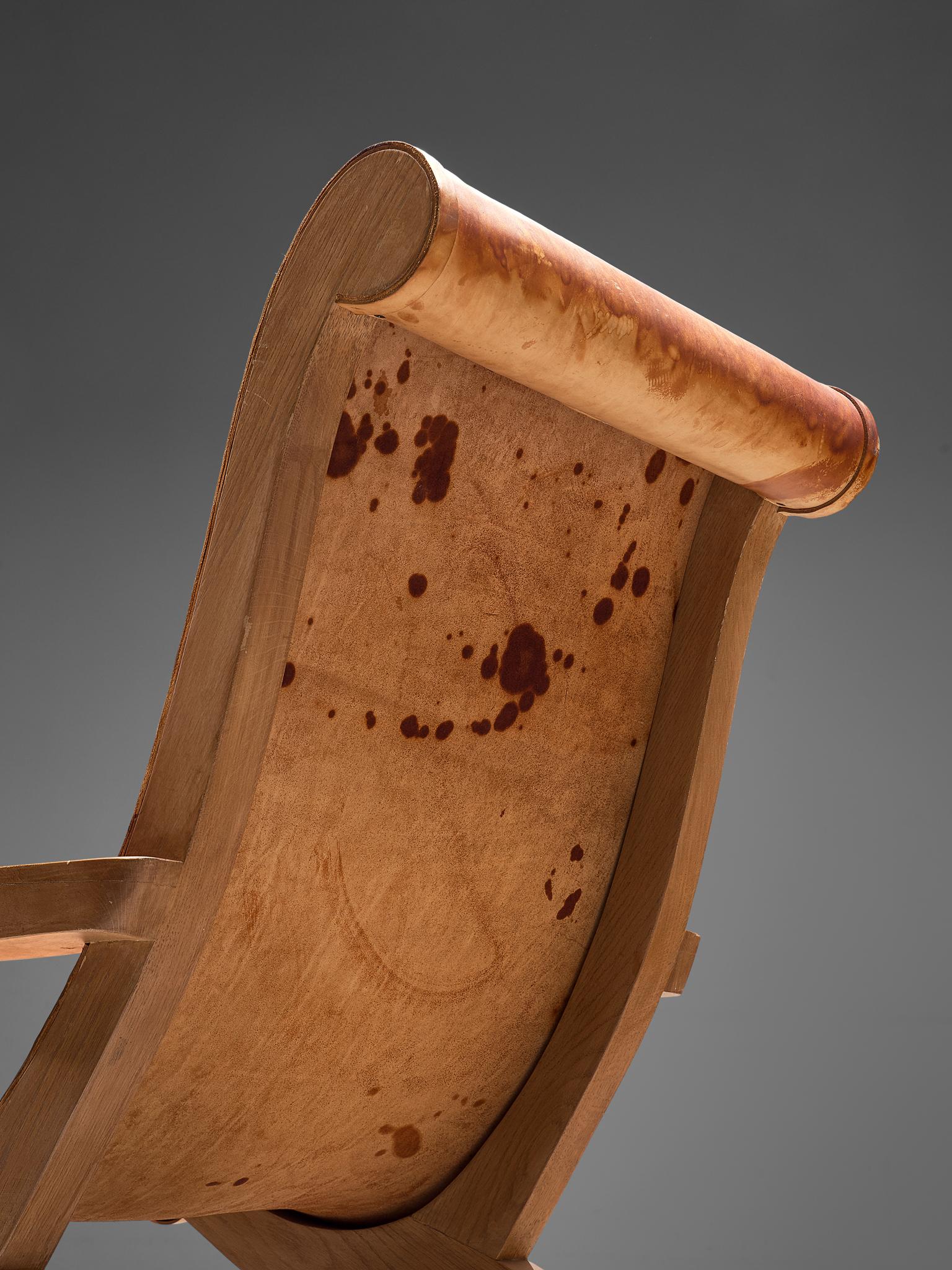 Clara Porset Butaque Lounge Chair in Cognac Leather For Sale at 1stDibs ...