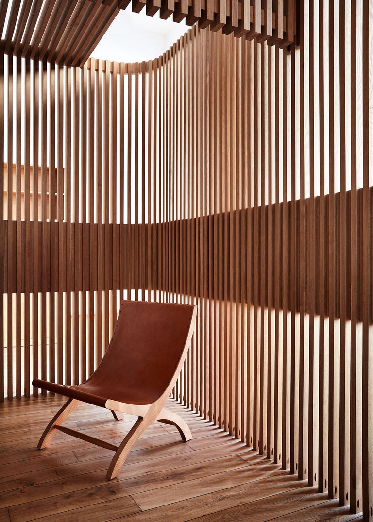 Clara Porset's Wood and Hide Butaque Chair, Licensed Reedition by ...