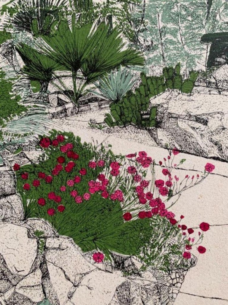 Clare Halifax - Hot Mass of Cacti, limited edition print, plants ...
