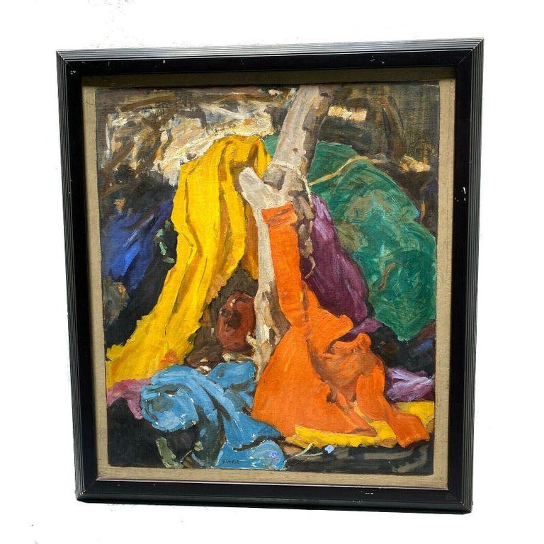 Clarence Hinkle Oil on Board Painting, Mountainous Landscape at 1stDibs