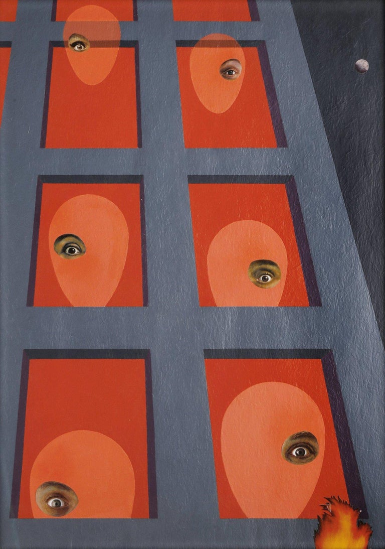 Clarence Holbrook Carter - Ablaze, Ovoid Faces Looking Through ...