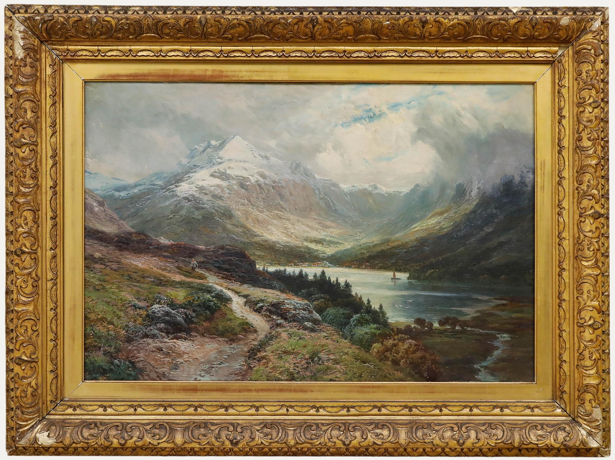 Clarence Roe - Clarence Roe (1870-1909) - Large Late 19th Century Oil ...
