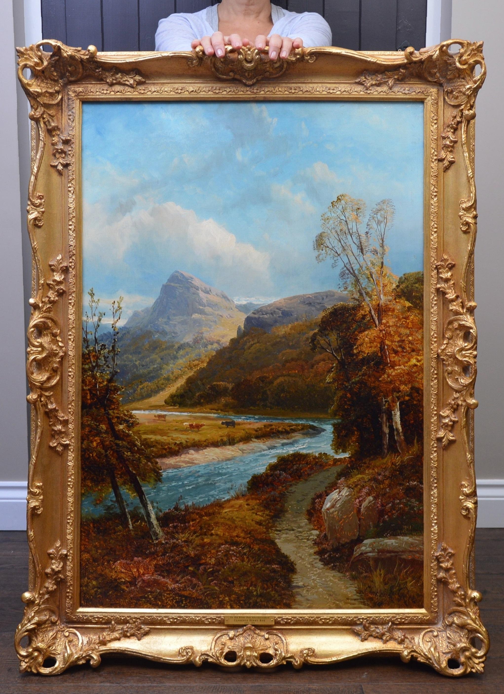 Clarence Roe - On the River Dee - Large 19th Century Scottish Landscape ...