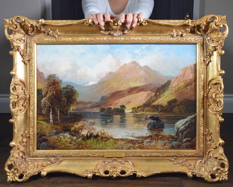 Clarence Roe - Rydal Water, Westmorland - 19th Century Landscape Oil ...