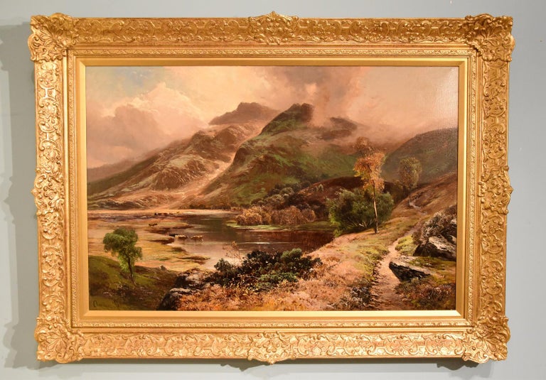 Clarence Roe - "Scene in North Wales" Oil painting by Clarence Roe at ...