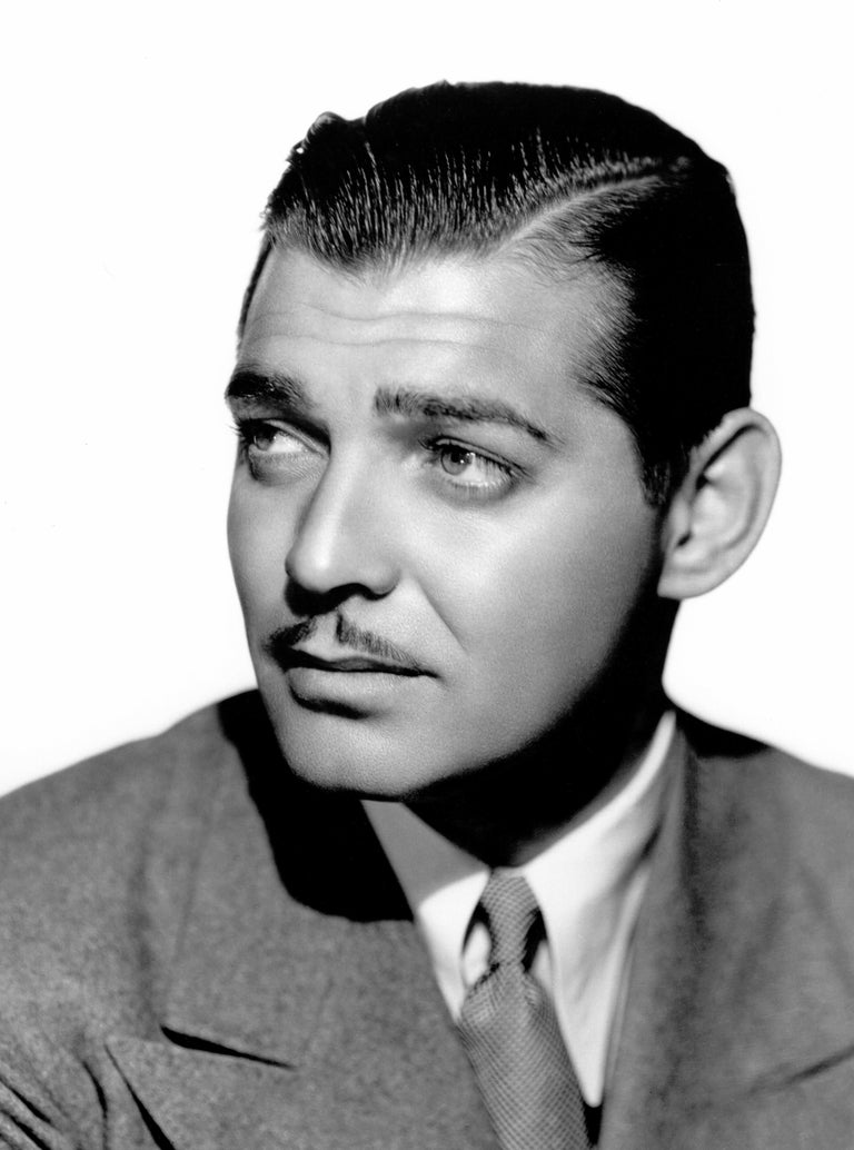 Clarence Sinclair Bull - Clark Gable Looking Away in the Studio Globe ...