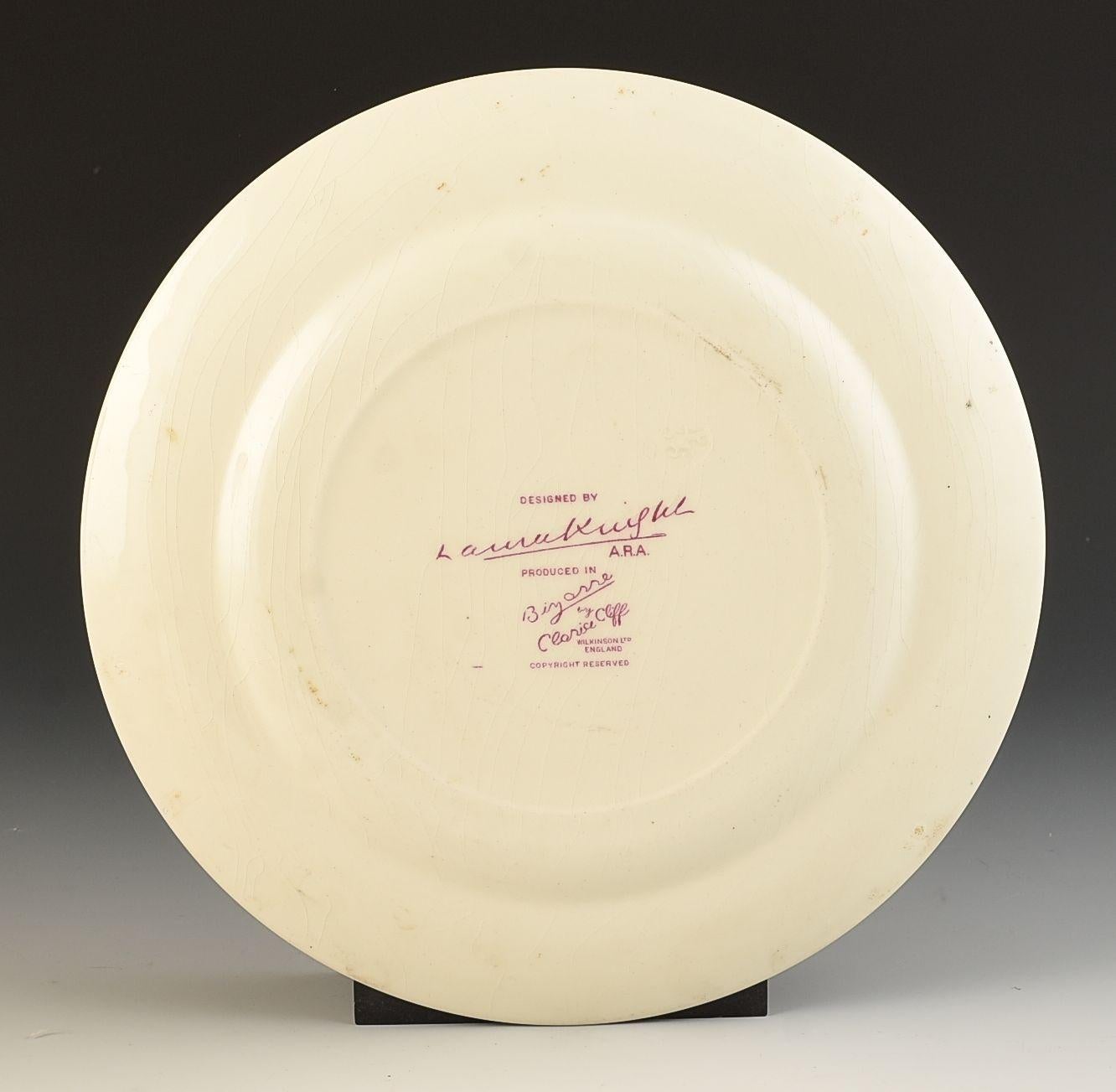 Clarice Cliff LAURA KNIGHT CIRCUS LION TAMER PLATE C.1933 For Sale at ...