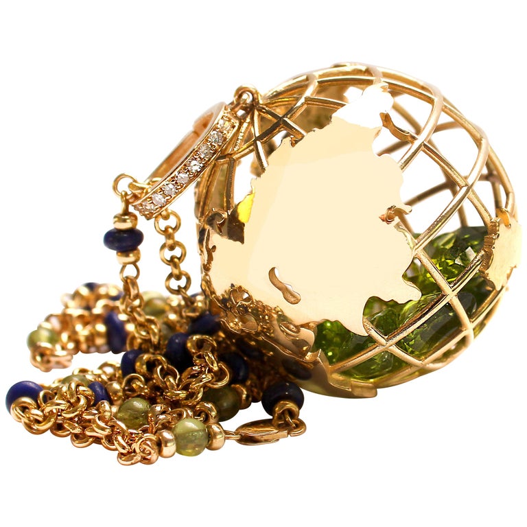 Clarissa Bronfman 14k Gold,Diamond,Peridot,Ruby,Sapphire Globe Shaker ...