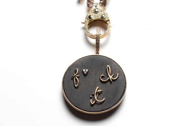 CLARISSA BRONFMAN Signature Ebony, 14 Karat Gold, Diamond 'F*ck It ...