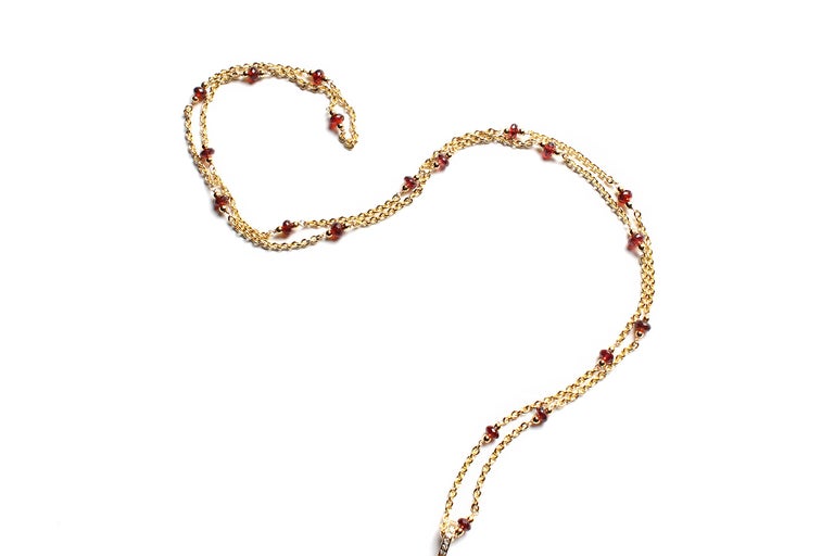Clarissa Bronfman Signature Garnet 14kgold Caracas Necklace and Ebony ...