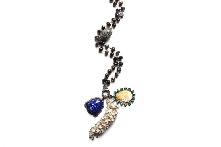 Clarissa Bronfman Tourmaline Emerald Diamond Opal Zen Buddha Rosary ...
