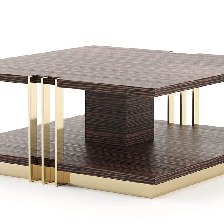 Clark Ebony Coffee Table in Solid Matte Ebony Wood For Sale at 1stDibs