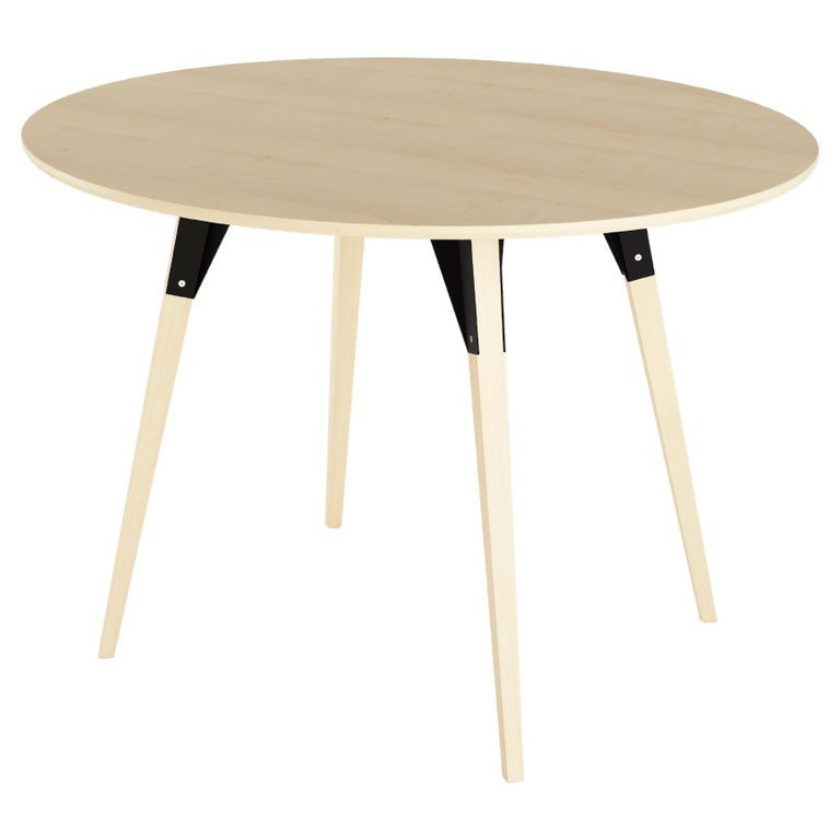 Clarke Industrial Oval Table Maple Black For Sale at 1stDibs