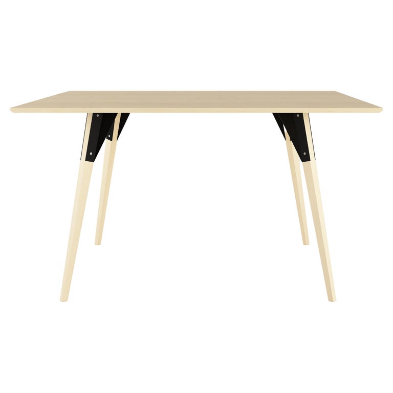 Clarke Industrial Rectangular Table Maple Black For Sale at 1stDibs