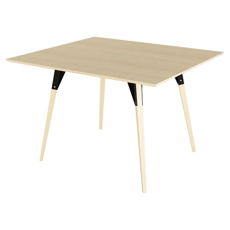 Clarke Industrial Rectangular Table Maple Black For Sale at 1stDibs